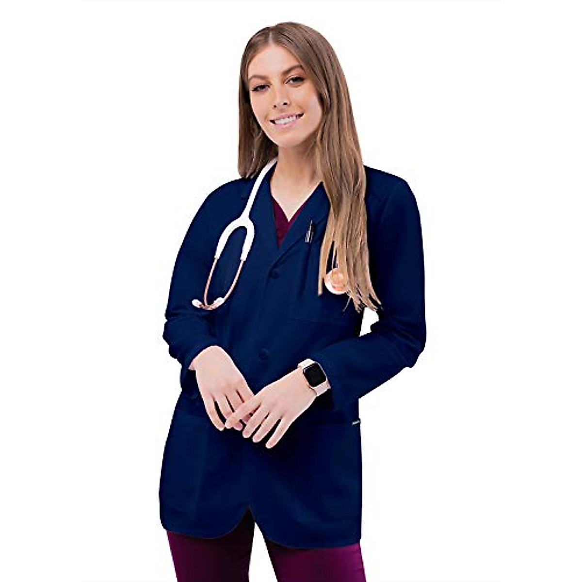 Adar Universal Unisex Lab Coats - Classic 31" Consultation Lab Coat - 805 - Navy - 3X