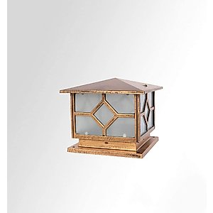 IP54 Courtyard Waterproof Street Lantern Outdoor Community Landscape Light Park Aluminum Lighting Pillar Lamp Anti-Rust Column Light Patio Decorative Post Lamp