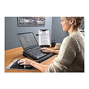 Fellowes 8033201 Office Suites Desktop Copyholder, Plastic, 150 Sheet Capacity, Black/Silver