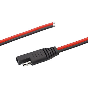 2 Pack 10AWG SAE Connector Extension Cable, SAE Quick Connector Disconnect Plug SAE Power Automotive Extension Cable Solar Panel Cable Wire, Solar Panel SAE Plug (30 cm/ 1ft)