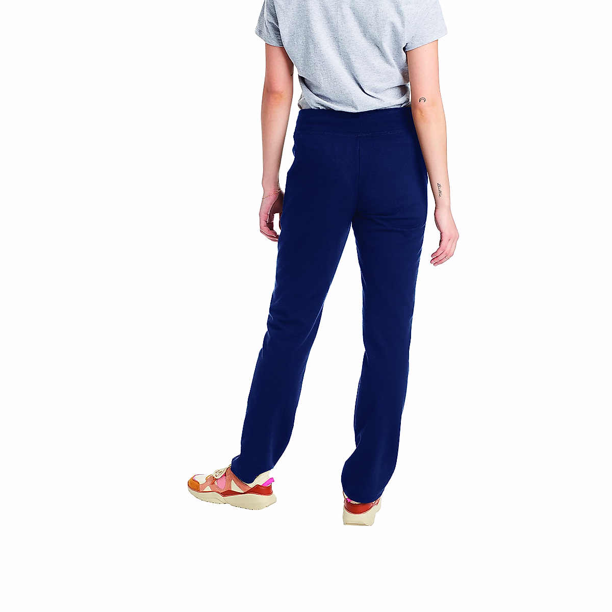 Hanes Women's French Terry Pant, Navy, Large