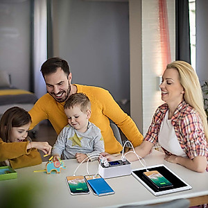 Charging Station for Multiple Devices, 8 Ports USB Charging Dock with QC3.0/PD18W USB-C Fast Charging Station for Multiple Devices Apple, Compatible with Ipad/MacBook Pro/Air, iPhone/Galaxy, Ect