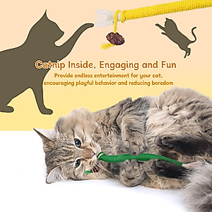 SEVENKA 6 Pack Silvervine Cat Toys, 7.87in/20cm Catnip Cat Chew Toy for Teeth Cleaning, Kitten Toys, Catnip Interactive Cat Toys for Indoor Cats Kittens Kitty Toy