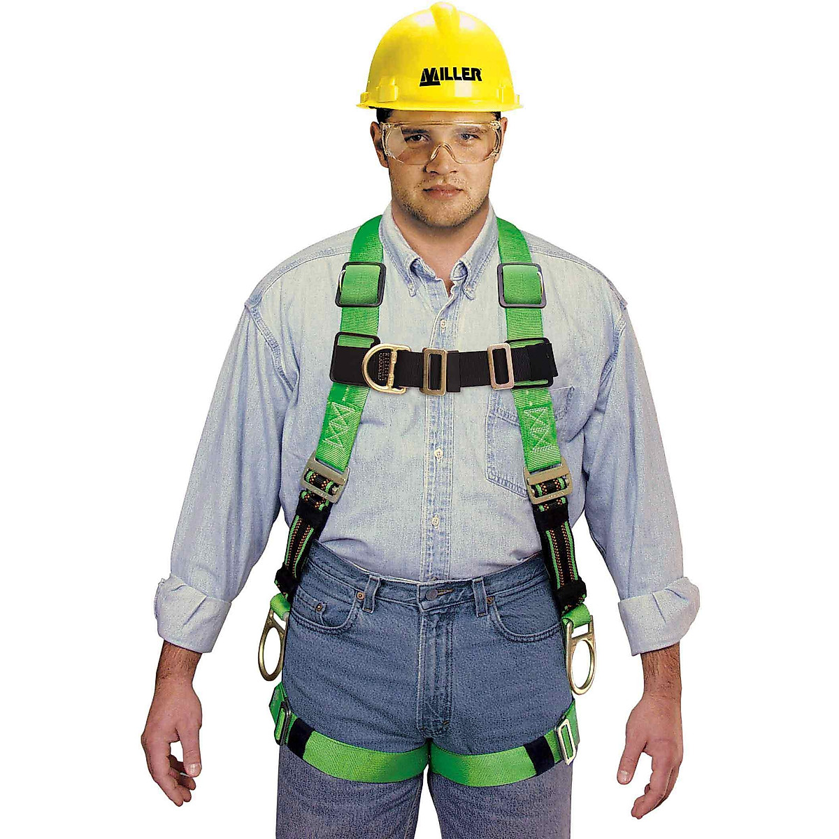 Honeywell Miller by Honeywell P950FD-7/UGN DuraFlex Python Full-Body Harnesses with Side D-Ring, Universal, Green