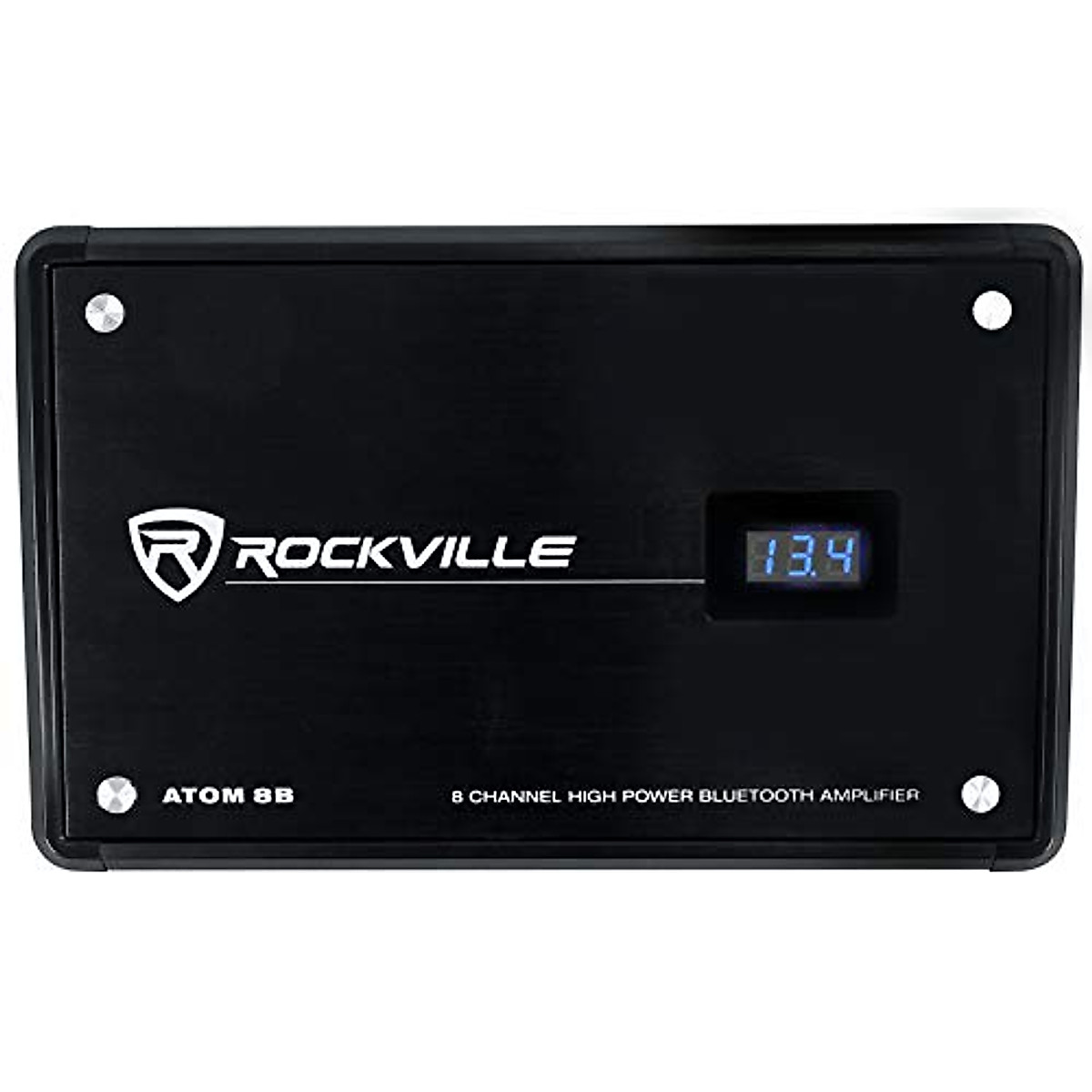 Rockville ATOM 8B 8 Channel 3500 Watt Marine/Boat Amplifier Bundle with Rockville RWK42 4 Gauge 4 Chan Car Amp Wiring Installation Wire Kit & Rockville RTR172 17 Foot RCA Cable Split Pin (3 Items)