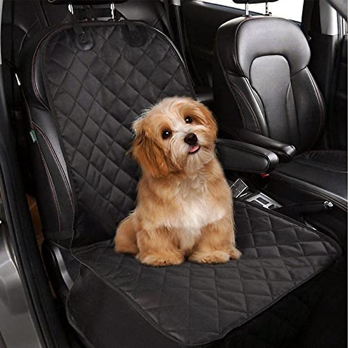 AsFrost Dog Seat Cover Cars Trucks SUVs, Thick 600D Heavy Duty Pets Car Seat Cover, Waterproof & Wear-Resistant Durable Nonslip Backing & Hammock Convertible