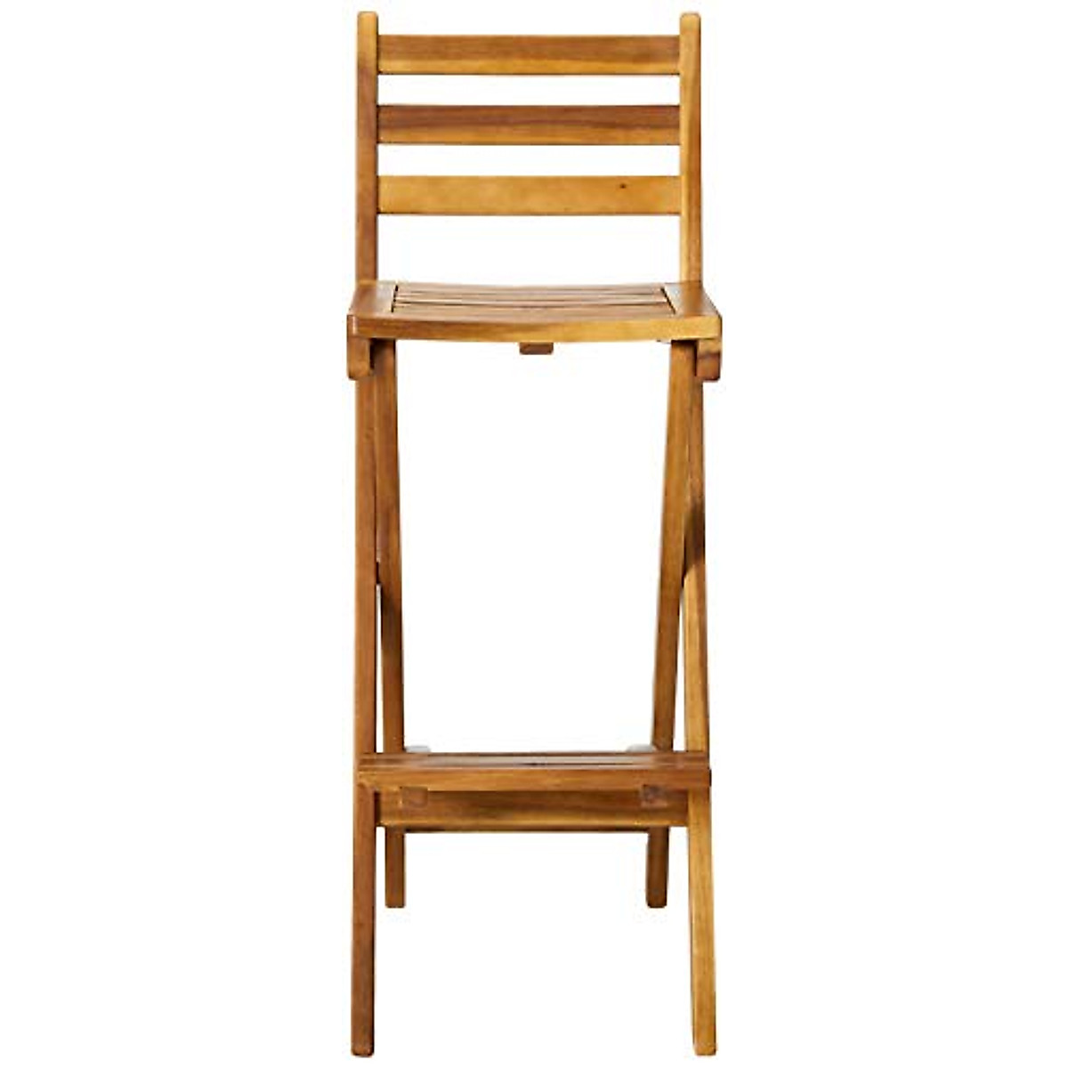 Christopher Knight Home Atlantic Outdoor Foldable Wood Barstool, 31", Natural Wood