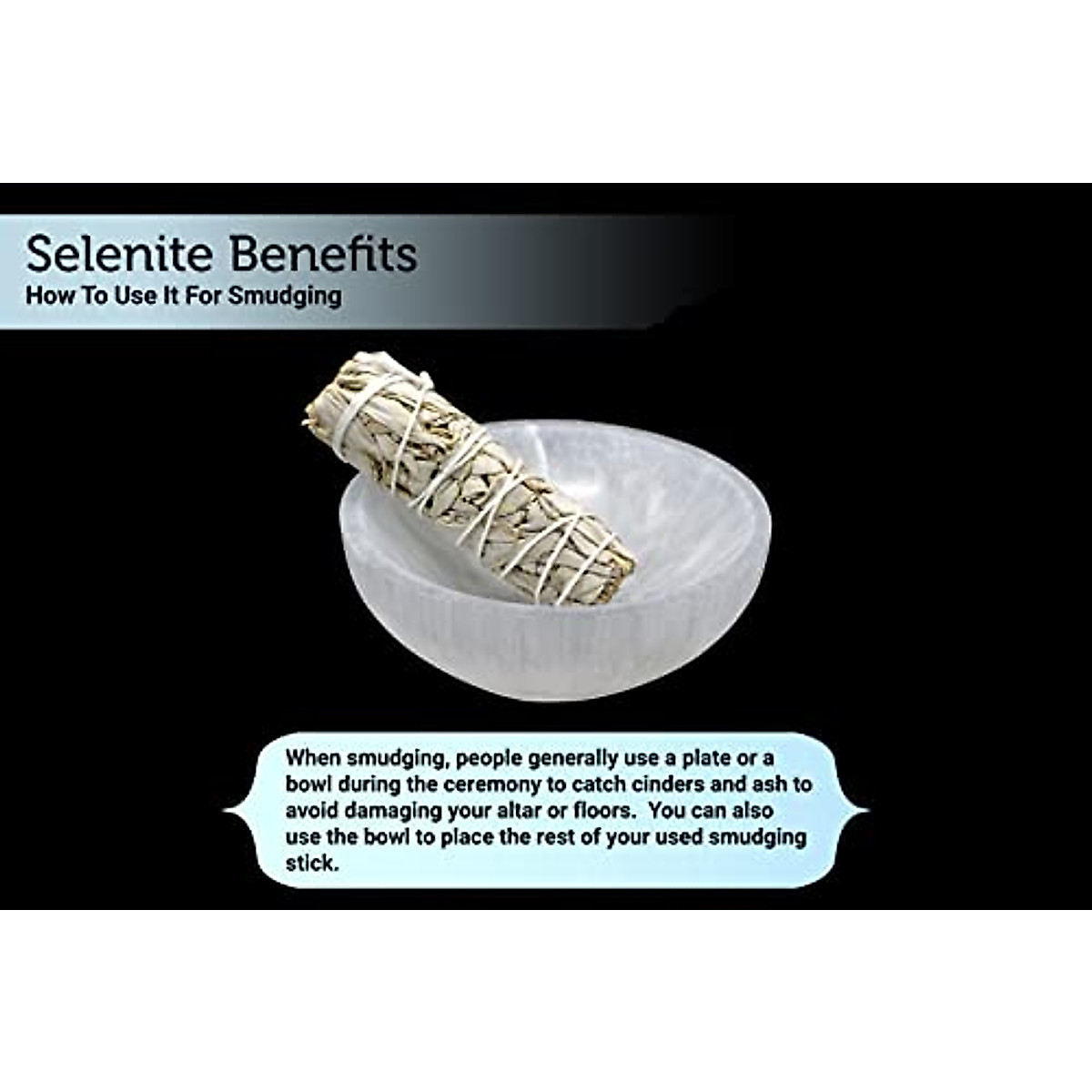 Soul Sticks Selenite Crystal Bowls for Smudging, Healing, Recharging Crystals | Pure Selenite Smudge Bowl & Crystal Charging Station Ethically Sourced in Morocco (5 Inch (Pack of 1))