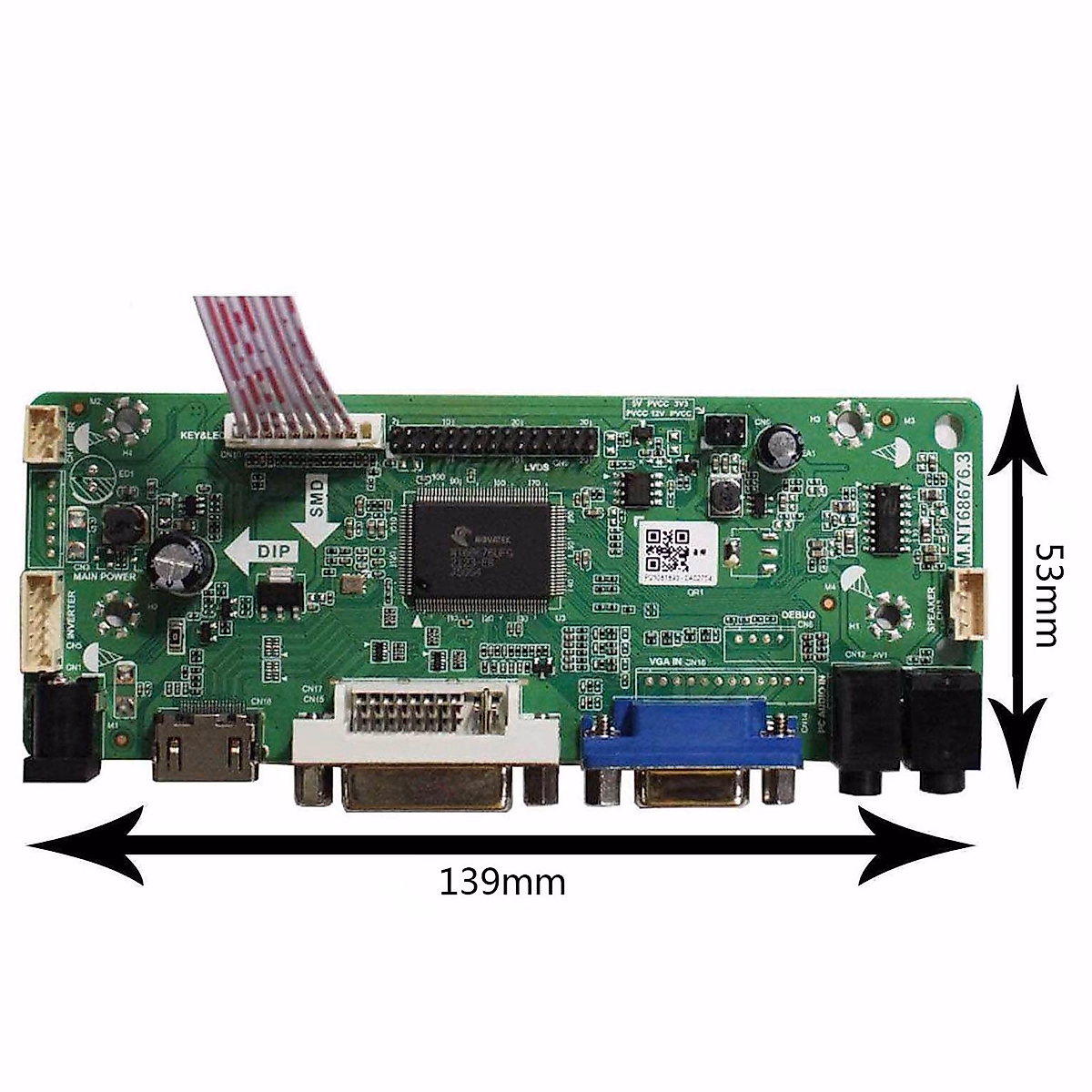 LCDBOARD HDMI VGA DVI Audio LVDs Controller Board for 17" 1280x1024 M170ETN01.1 M170ETN01.3 19" M190ETN01.0 WLED LCD Display/Video Games