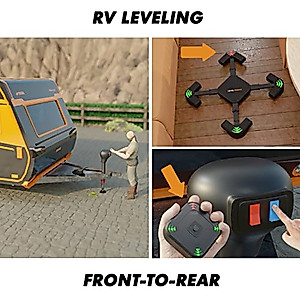CARMTEK Level Wizard v2.0 - Wireless RV Leveling System | 2022 Camper Leveling System with Extensible Legs for an Accurate Leveling | Fast & Easy Way to Level Your RV