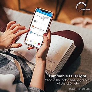 SMAFAN Smart Ceiling Fan 52'' 5-Blade with Remote Control, DC Motor with 10 Speed, Dimmable LED Light Kit Included, Apex Works with Google Assistant and Amazon Alexa, Siri Shortcut (Black and Gold)