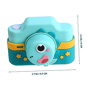 SOLUSTRE Kids Toys for Cartoon Portable Aniaml with Girls Shaped High-Resolution Gift Gifts Sticker Lovely Action W Easter Recorder Boys Camera Green Fox Lanyard Birthday Digital Kids Camera