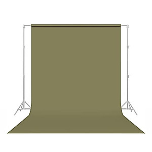 Savage Seamless Paper Photography Backdrop - Color #34 Olive Green, Size 107 Inches Wide x 36 Feet Long, Backdrop for YouTube Videos, Streaming, Interviews and Portraits - Made in USA