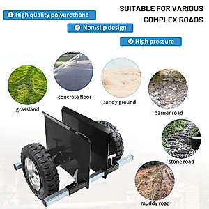 DBREAKS Heavy Duty Panel Dolly, Adjustable Door Dollys with Wheels, 10" Pneumatic Wheels, 1000LBS Capacity All Terrain Moving Cart Panel Dolly for Drywall Sheet Appliance(Black)