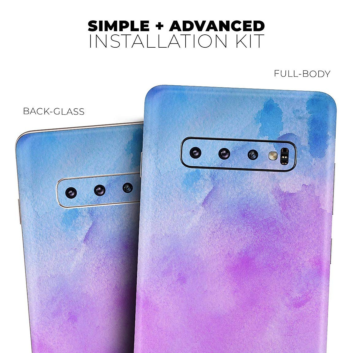 DesignSkinz Washed 4322 Absorbed Watercolor Texture Protective Vinyl Decal Wrap Skin Cover Compatible with The Samsung Galaxy S20 (Screen Trim & Back Glass Skin)