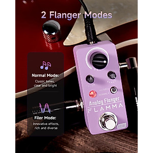 FLAMMA FC15 Analog Flanger Pedal Guitar Effects Pedal True Bypass Mini Portable Durable Metal Shell