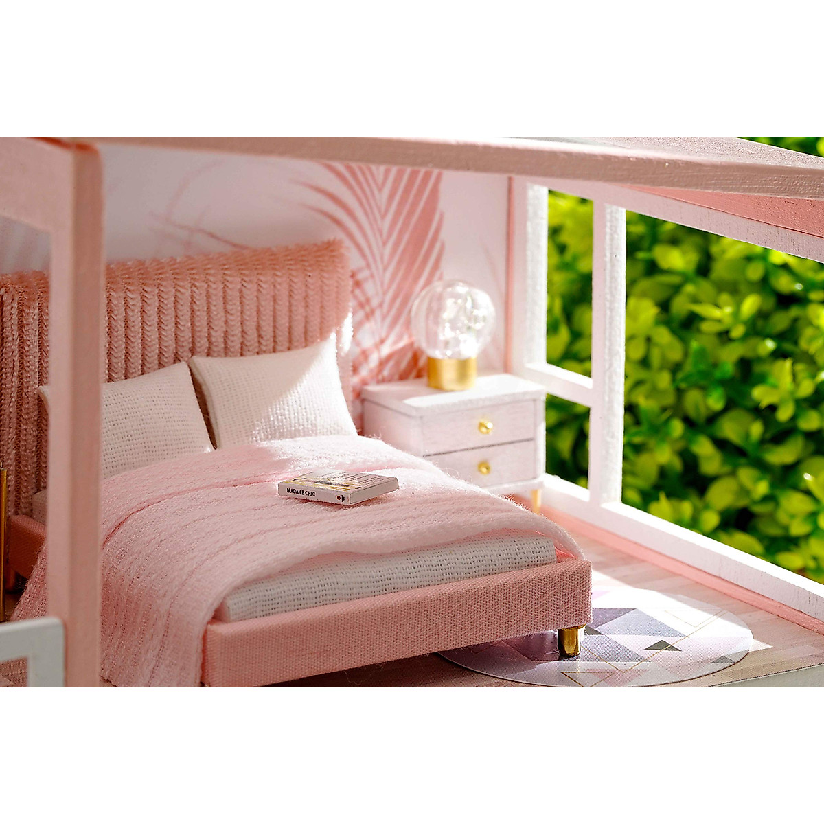 Flever Wooden DIY Dollhouse Kit, 1:32 Scale Miniature with Furniture, Dust Proof Cover, Creative Craft Gift with The Nordic Apartmen for Lovers and Friends (Warm The Heart of Life)