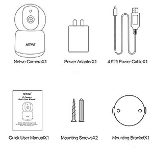 Netwe 4MP Security Camera WiFi IP Camera Dual Band 5Ghz/2.4Ghz Indoor Home Wireless Camera for Dog Pet Baby Nanny Monitor Camera Cam Night Vision Tow Way Audio Motion Human Detection SD Recording