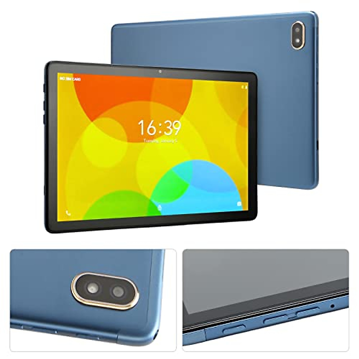 10.1 Inch Tablet, US Plug 100‑240V 512GB Expandable Octa Core 4G LTE Tablet for Office for Android 11 (Blue)