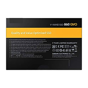 Samsung 860 QVO 2TB 2.5 Inch SATA III Internal SSD (MZ-76Q2T0B/AM), Gray