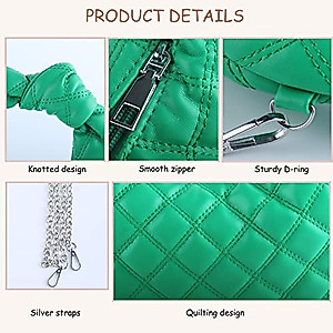 ELDA Knotted Handbag for Women Dumpling Bag Quilted Clutch Handbag Cloud Purse Fashion Ruched Bag Handmade Leather Hobo Bag