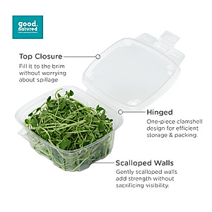 GoodGuard® Pack of 260-16 oz. Multi-Purpose Clamshell Tamper Evident Food Packaging, Crystal Clear - Food Storage Container with Lids