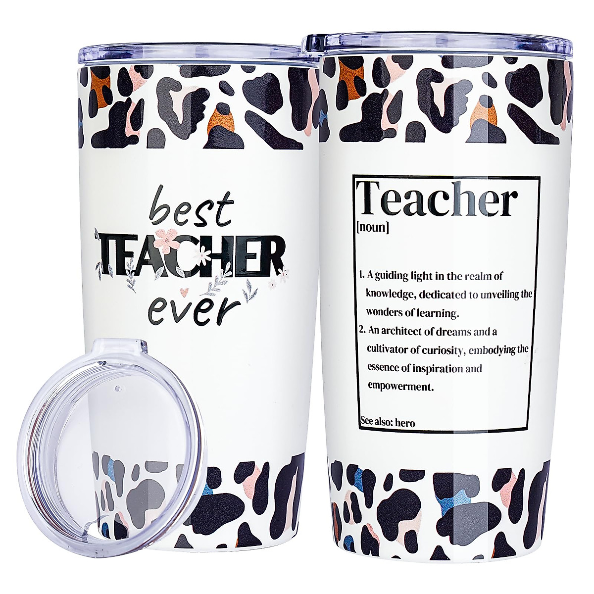 ONEHAUS Teacher Appreciation Gifts - Best 20 Oz Tumbler Teacher Gifts Ideas for Women Men- Cute Thank You Gifts for Daycare Preschool Teacher Appreciation Week