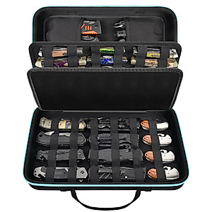 Knife Display Case for 45+ Pocket Knives, for Butterfly Knife Storage Bag, Folding Knives Organizer Holder Box, Knives Collection Protector for Survival, Tactical, Outdoor, Kitchen, EDC Mini Knife