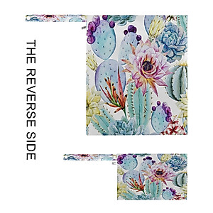 AUUXVA Tropical Succulent Cactus Floral Wet Dry Bag Set Waterproof Reusable Baby Diaper Bags Organizer with Two Zippered Pockets for Travel Beach Swimming Swimsuit Wet Clothes 2 Pack