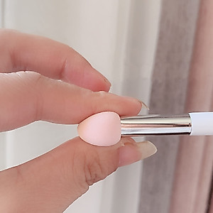 BinaryABC Foundation Sponge Powder Brush,Makeup Puff Makeup Brush Sponge Applicator Concealer Brush,3Pcs (Pink)