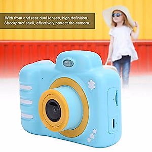 FECAMOS Children Camera, Photo Shoot Lightweight Kids Camera Environmental Protection Material for Christmas for Birthday(Blue, Pisa Leaning Tower Type)