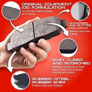 R1 Concepts Front Brakes and Rotors Kit |Front Brake Pads| Brake Rotors and Pads| Optimum OEp Brake Pads and Rotors|fits 2013-2022 INFINITI JX35, QX60; Nissan Murano, Pathfinder