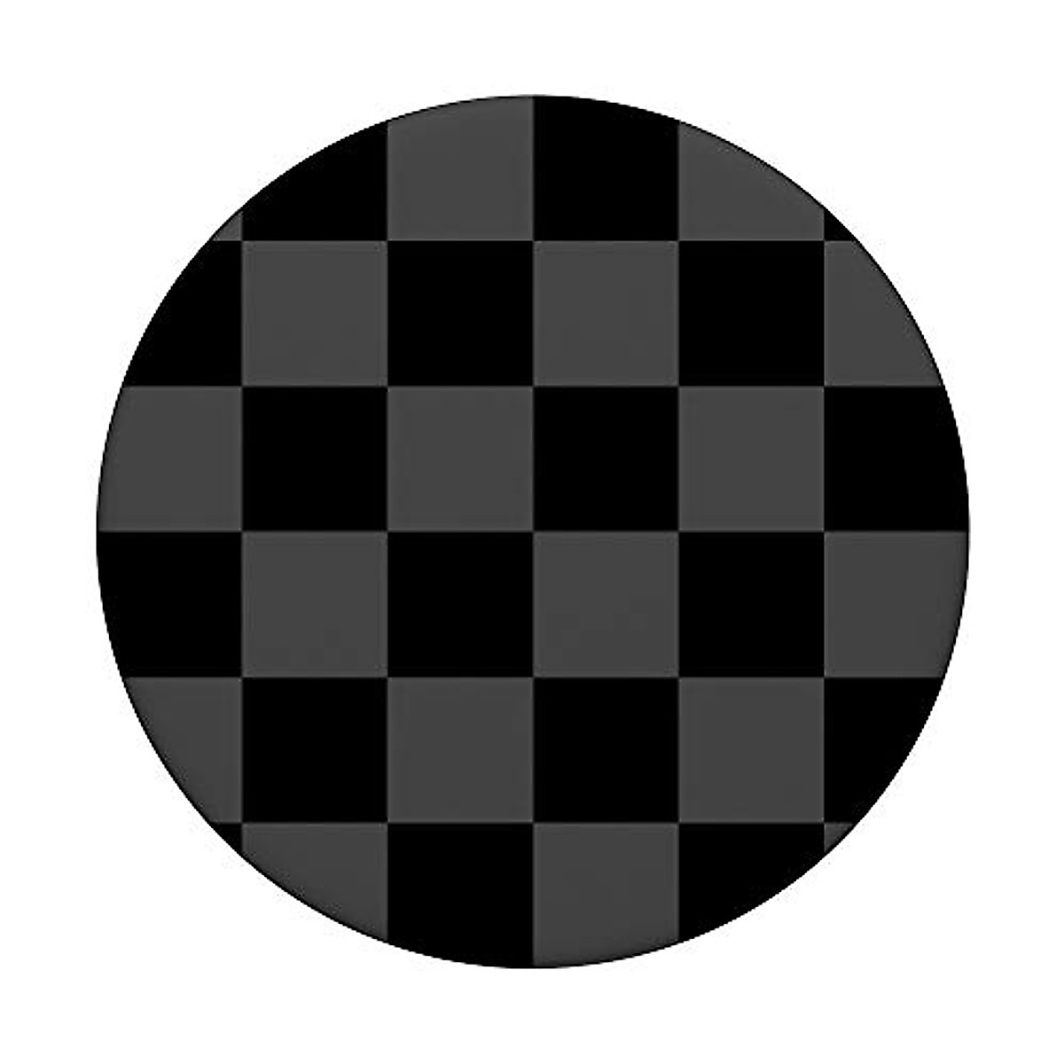 Checkered black and grey design checker print for Women men PopSockets Swappable PopGrip