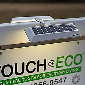 Touch Of ECO LITEAGENT PRO - Solar Dual Sided LED Post Light For Real Estate Signs, Business, Yard Sign Lighting - Includes Adjustable Sign Mounting Bracket