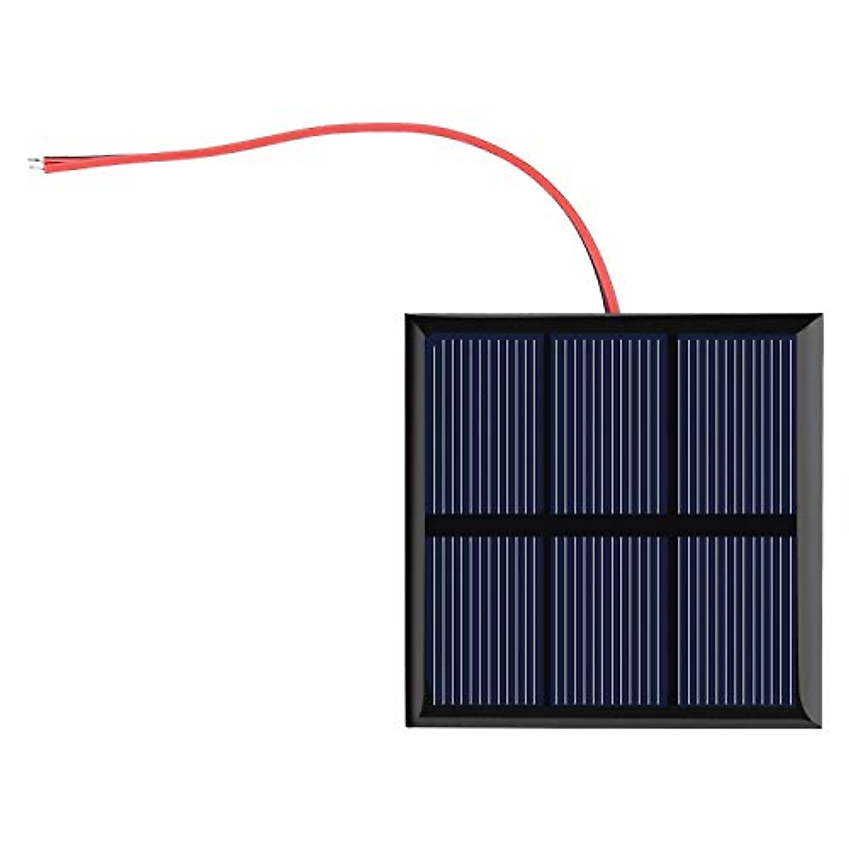 Portable Solar Panel for Power Station, 0.7W 1.5V Mini Polycrystalline Solar Panel Module DIY Polysilicon Solar Epoxy Cell Charger for 1.2V Battery with Wire 70x70 mm