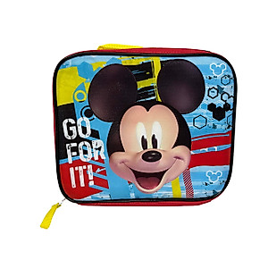 FF Mickey Lunch Bag with Strap, Blue, small