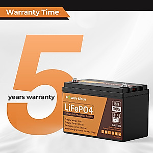 12V 100Ah Self-Heating LiFePO4 Lithium Battery with Smart APP, 4000+Cycle LiFePO4 Battery, Built-in 100A BMS, Wireless Real-Time Battery Monitor Function for RV, Marine, Off Grid Application