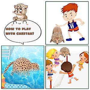 AmyToo 15”Cheetah Stuffed Animal Fat Obesity Ball Plush Toys Animated Stuffed Plushies Birthday Gifts for Kids Boys Girls