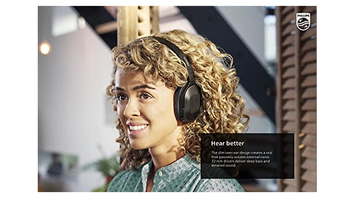 PHILIPS Active Noise Cancelling Headphones Wireless Bluetooth H6506 Flat Folding Lightweight ...