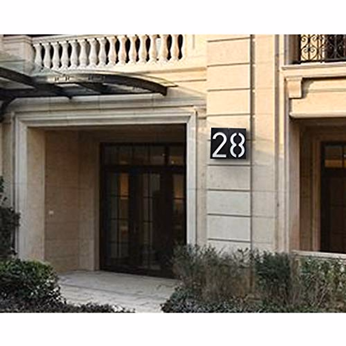 Solar Led House Number Digital Light, Modern Address Sign, Wall-Mounted Signage for Home Garden Yard Street