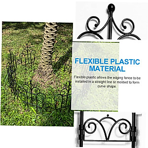 SECFOU Garden Dog Fences for Yard Potted Plant trelli Fixer Upper Patio Fencing Border Snow Fence Flower Climbing trelli Plant Pot trelli Outdoor Lawn Border pet Fence Edging Plastic Edge