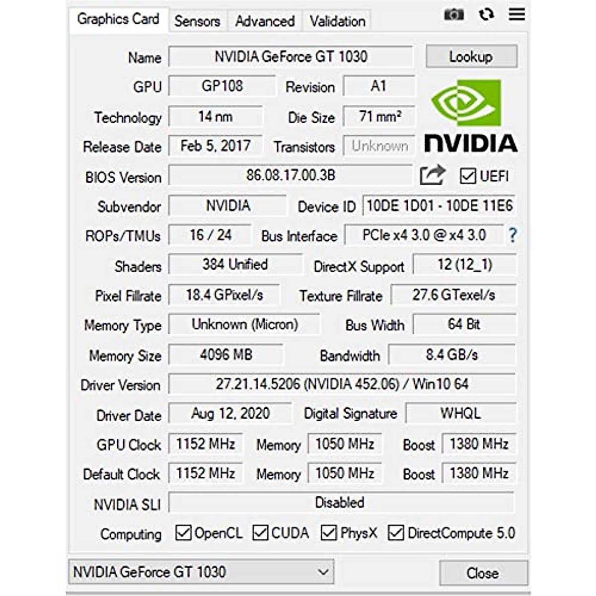 ZER-LON GeForce GT 1030 Graphics Card, 4GB 64Bit GDDR4, PCIe 3.0 x4, HDMI/DVI-D, DirectX 12, GPU Boost 3.0, Computer Gaming Video Card, Desktop GPU, Support 4K