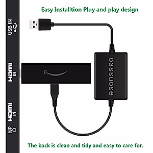 Oassuose USB Power Cable Adapter for Fire TV Stick,Powers Streaming TV Sticks Directly from TV USB Port(Eliminates AC Adapter and Very Long Power Cable)