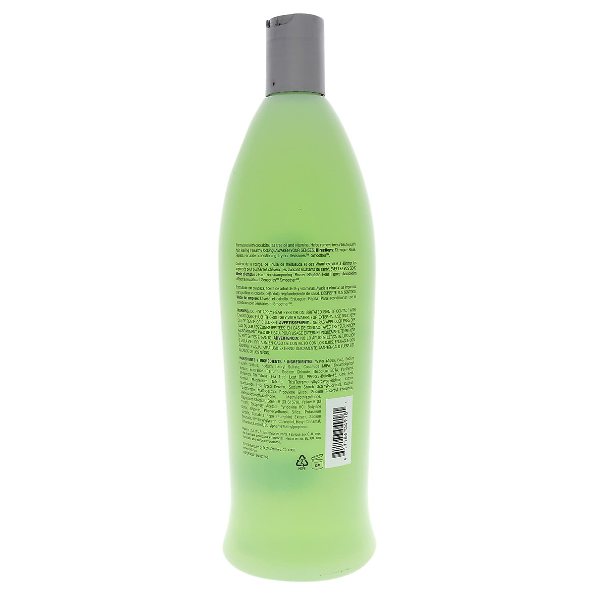 RUSK Sensories Purify Cucurbita and Tea Tree Deep Cleansing Shampoo, Rids Hair of Impurities and Styling Product Buildup, 33.8 fl. oz.