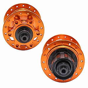 BestParts XM490 MTB Rear Hub 32 Hole, Full Aluminum Ultralight MTB Mountain Bike Disc Brake Hub Quick Release(qr) Rear Hub 5x135mm,HG Fit for Shimano 8-11speed & SRAM 8-10speed,Gold