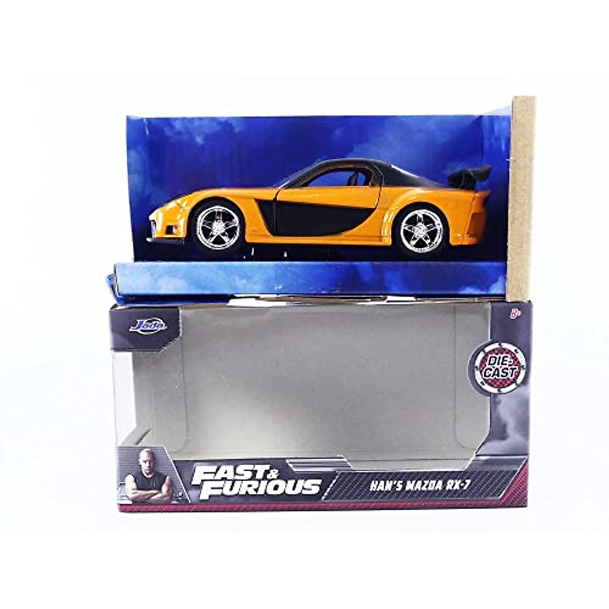 Jada Toys Fast & Furious 1:32 Han's Mazda RX-7 Die-cast Car, Toys for Kids and Adults