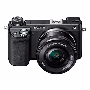 Sony NEX-6L/B Mirrorless Digital Camera with 16-50mm Power Zoom Lens and 3-Inch LED (Black) (Renewed)