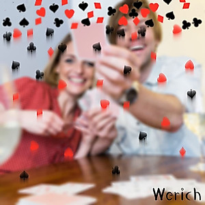 Werich Casino Poker Confetti Night Club Party Casino Party Metallic Foil Table Scatters Confetti Party Wedding Birthday Baby Shower Bridal Shower Festival Theme Party Decorations Supplies