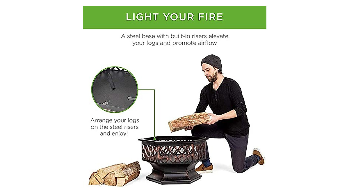LEAYAN Garden Fire Pit Grill Bowl — 2-in-1 Outdoor Fire & BBQ
