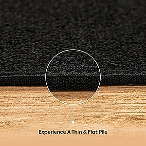 Furnish my Place Modern Indoor/Outdoor Commercial Solid Color Rug - Black, 2' Round, Pet and Kids Friendly Rug. Made in USA, Area Rugs Great for Kids, Pets, Event, Wedding